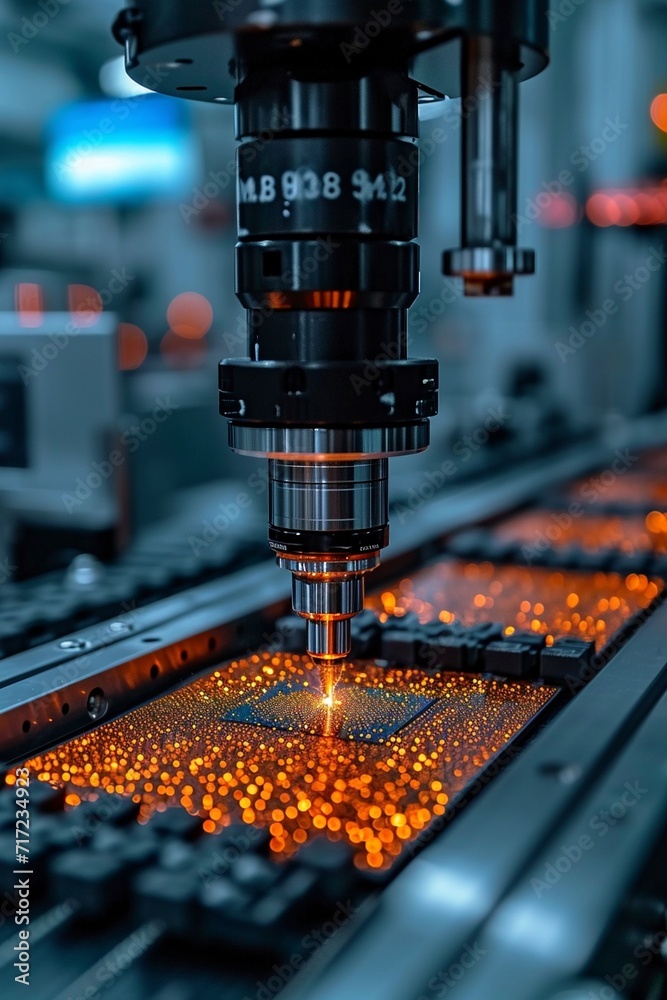 Silicon Die are being Extracted from Semiconductor Wafer and Attached ... Silicon Die are being Extracted from Semiconductor Wafer and Attached ...