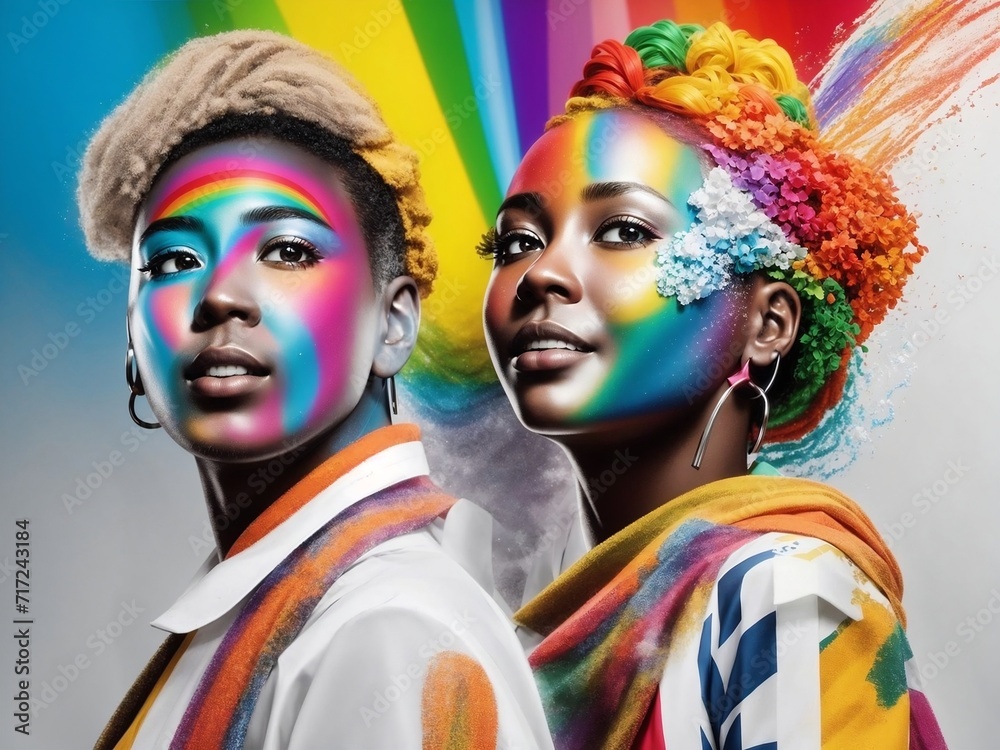 Rainbow Elegance: A Visual Ode to Diversity and Joy, AI-Enhanced ...