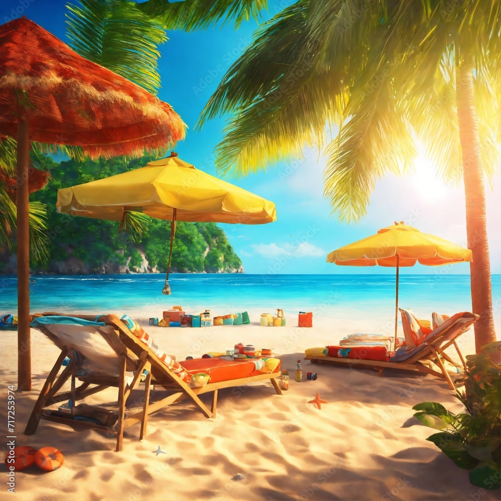 Beach product background Stock Illustration | Adobe Stock