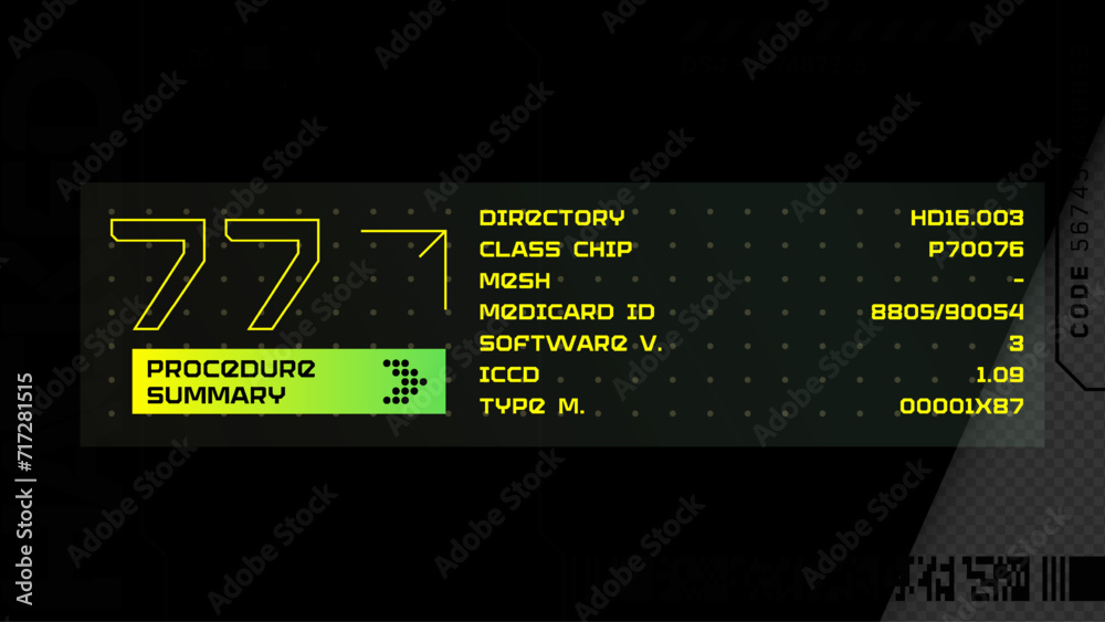 Virtual reality Cyberpunk HUD interface. ci-fi digital interface elements HUD for Game, UI, UX ...