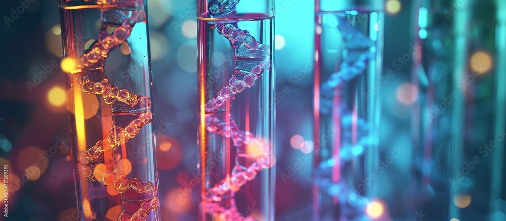 DNA in healthcare and science technology, chromosomal structure, test ...