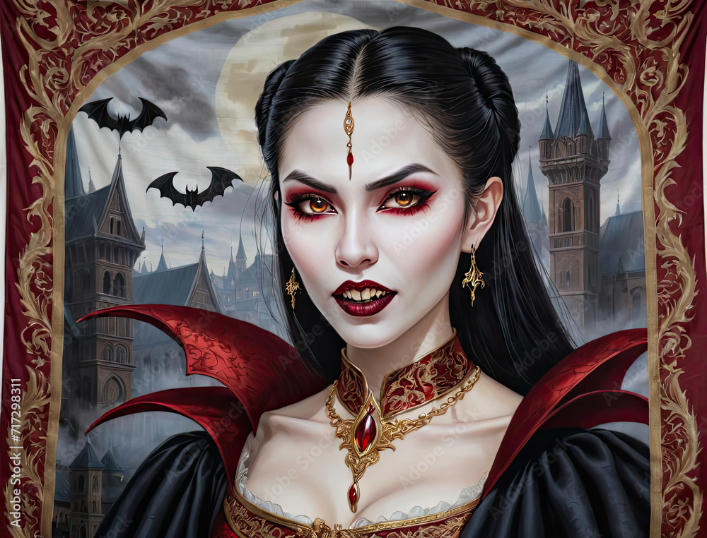 Highly Artistic Realistic Portrait of a Southeast Asian Female Medieval ...