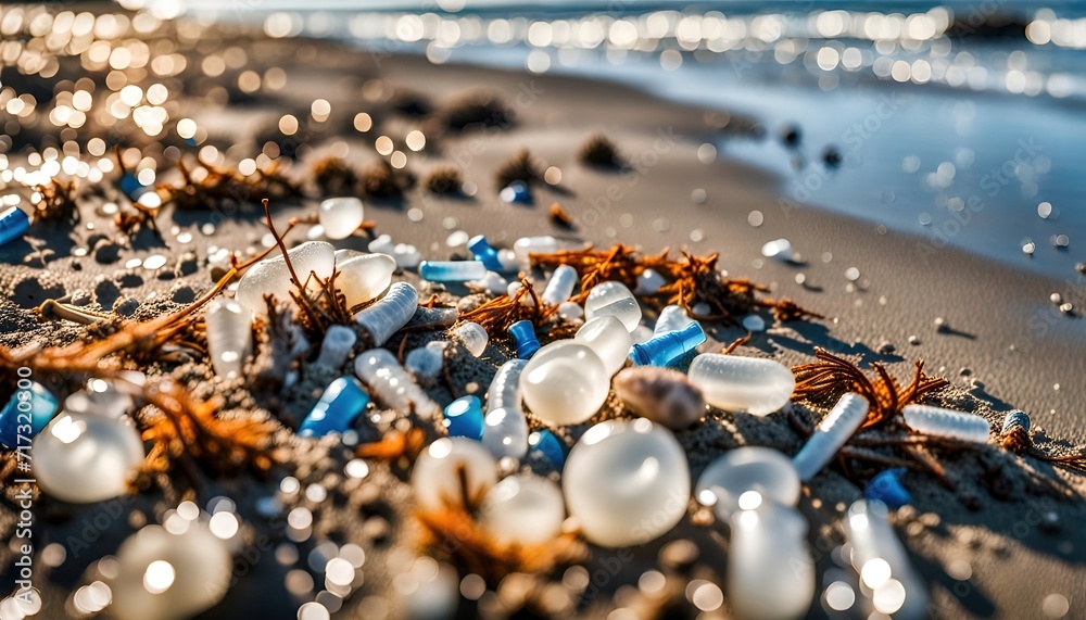 Used weathering and differently colored plastic parts and plastic ...