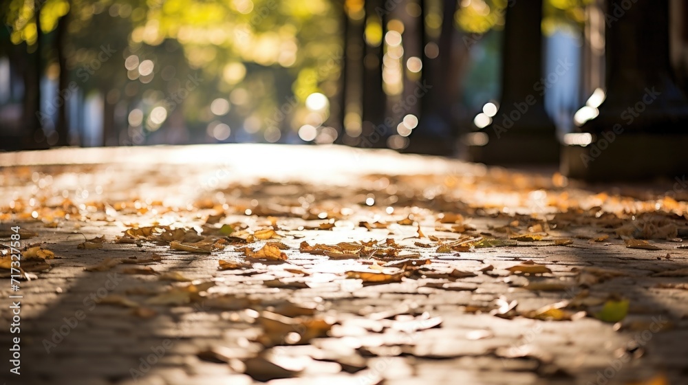 The intricate branches and leaves of a tree casting dappled shadows on ...