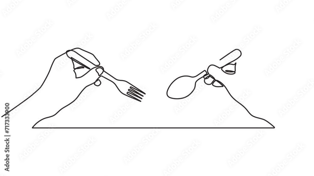 Continuous one line animation. Hand drawn animated motion graphic ...