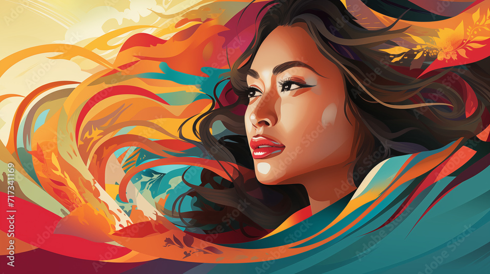 AAPI heritage month. Asian American and Pacific Islander. Bright ...