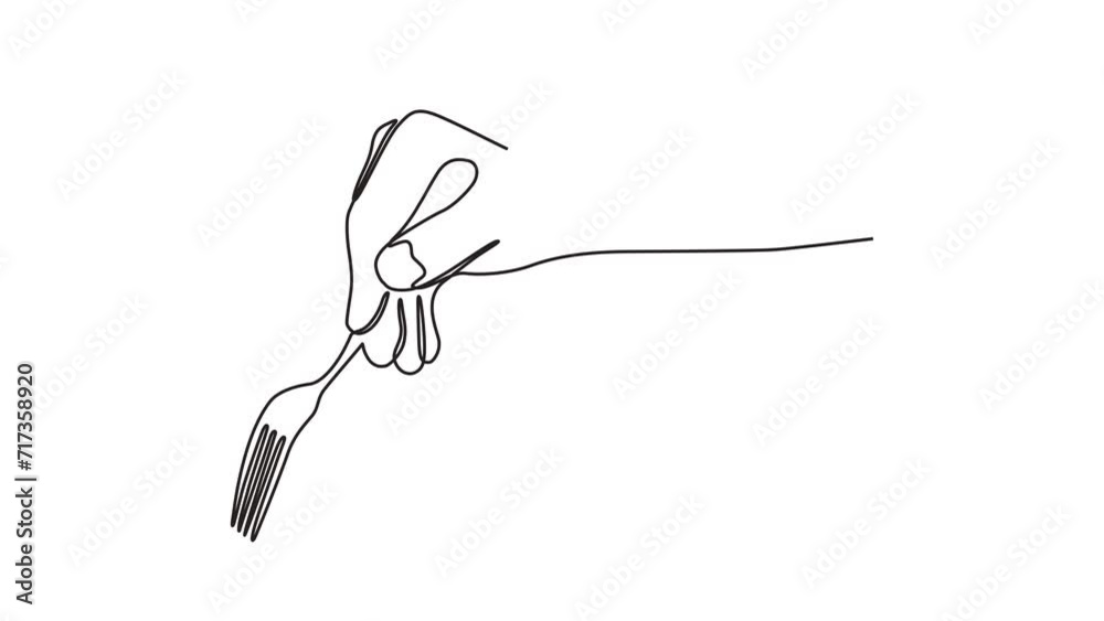 Video „Continuous one line animation. Hand drawn animated motion ...