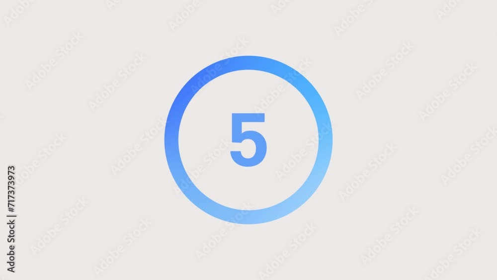 10 second blue countdown timer animation with color gradient on white screen Stock-Video | Adobe ...