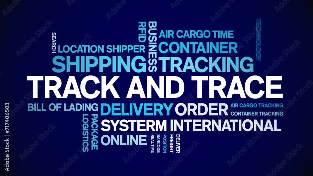 Track And Trace animated tag word cloud;text design animation kinetic ...