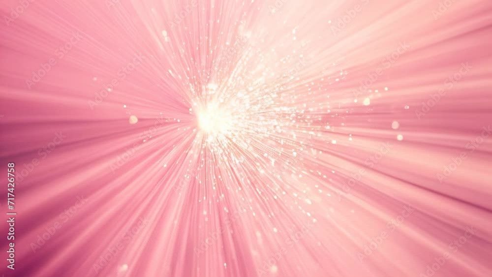 Radiating lines of pink gradient and light spread outward from the ...