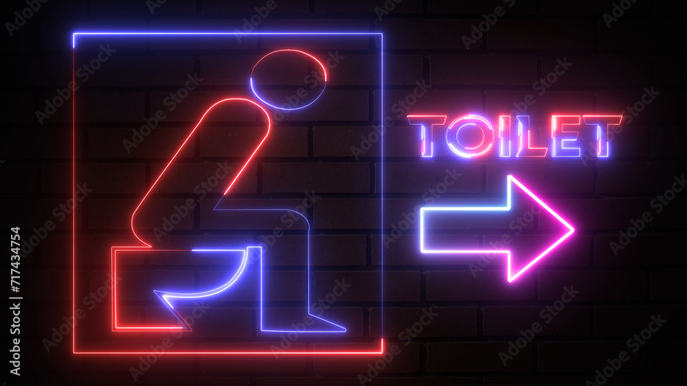 Toilet arrow pointer, silhouette of a man and a woman. Arrow direction ...