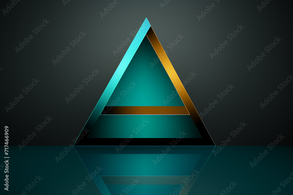A minimalist representation of a Penrose triangle, creating an optical ...