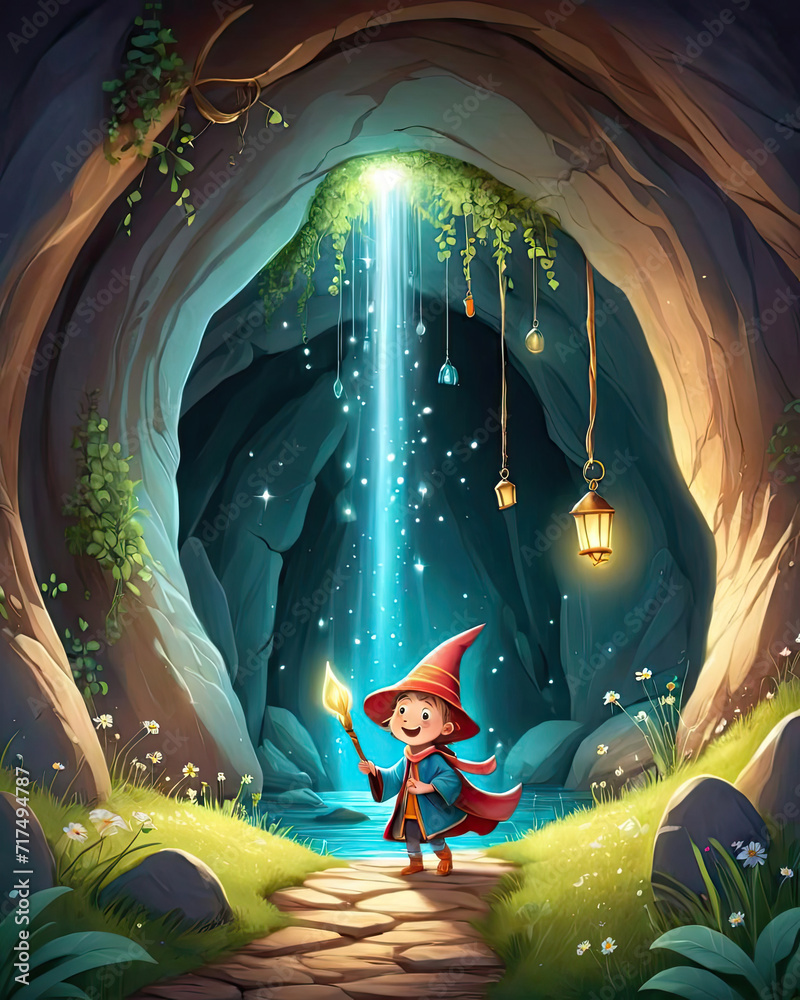 Enchanting Children's Storybook Illustration - Secret Passage and ...