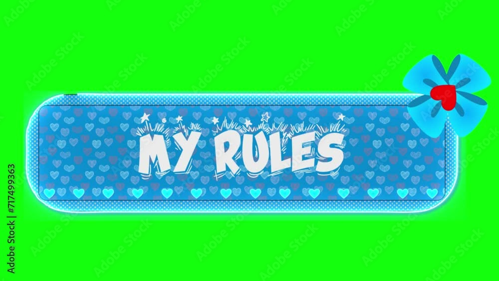 My rule Animated stream overlay panel loop, Vtuber gaming asset, twitch ...