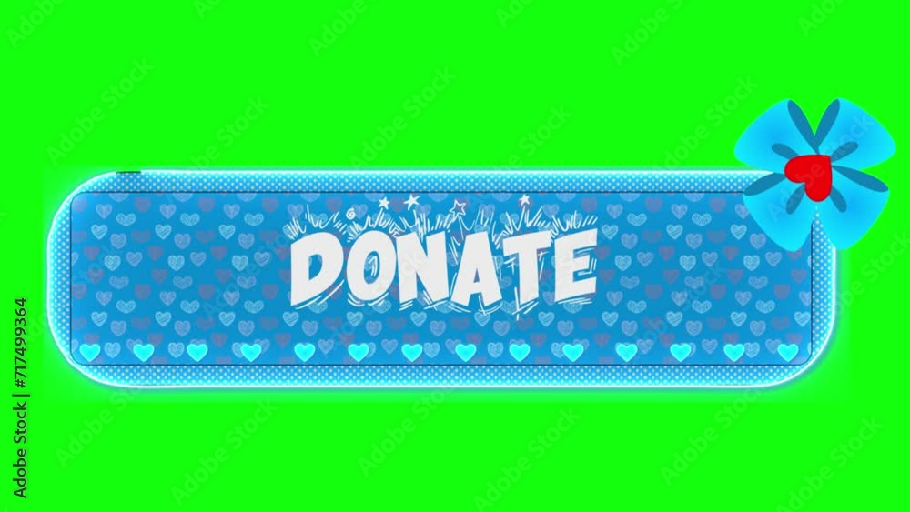 Vidéo Stock Donate Animated stream overlay panel loop, Vtuber gaming ...