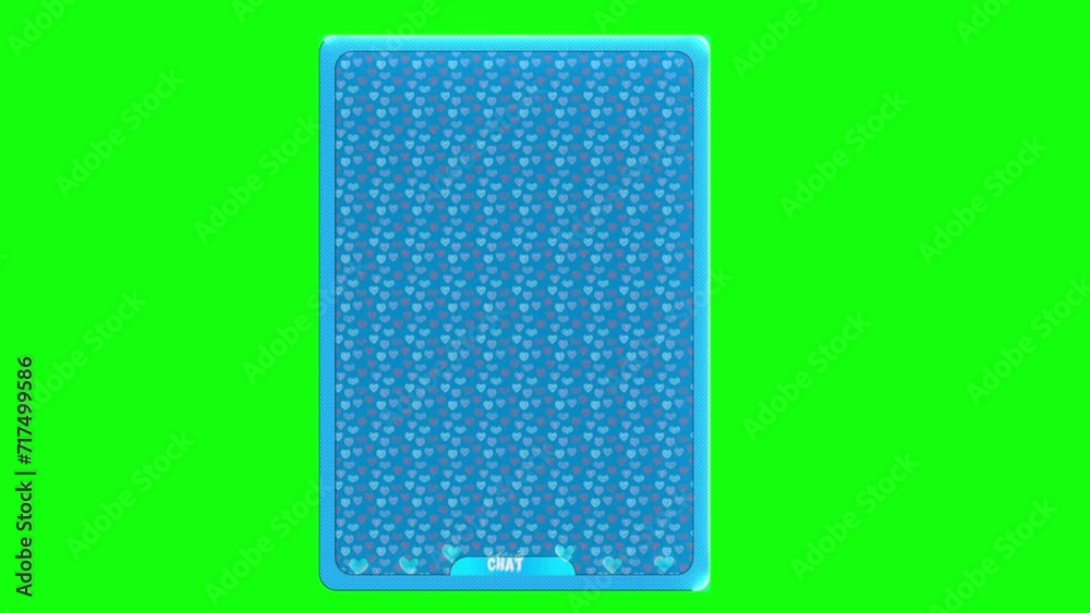 Chat box Animated stream overlay panel loop, Vtuber gaming asset ...