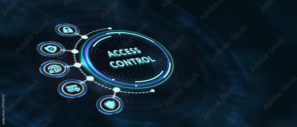 Business, Technology, Internet and network concept. Virtual display ...