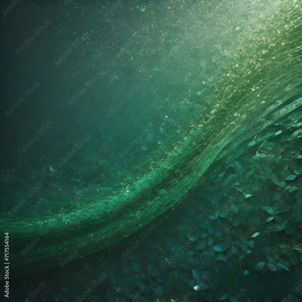 Vintage green background. Rough painted wall of emerald color ...