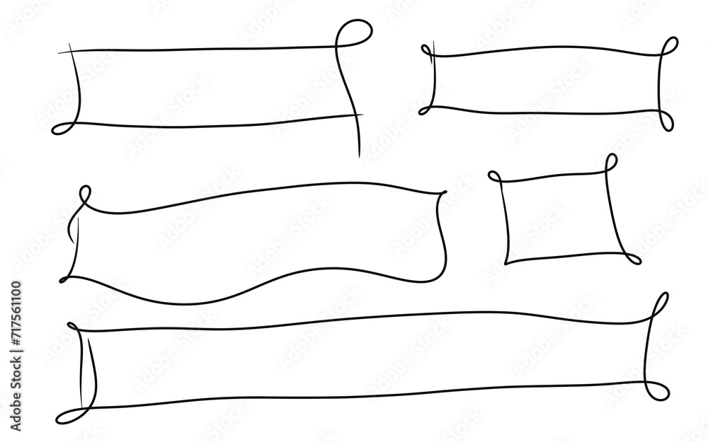 abstract black hand drawn speech bubbles element lines design template ...