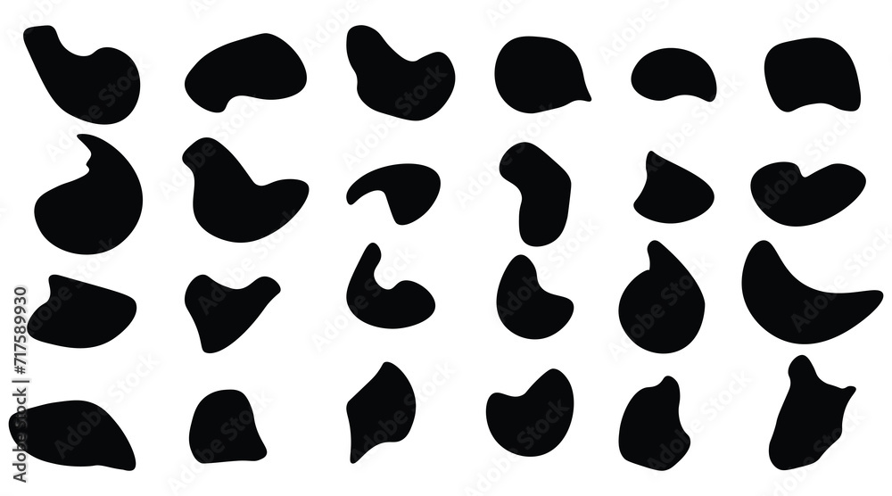 Random Blob Shapes Blobs Shape Organic Set Rounded Abstract Organic