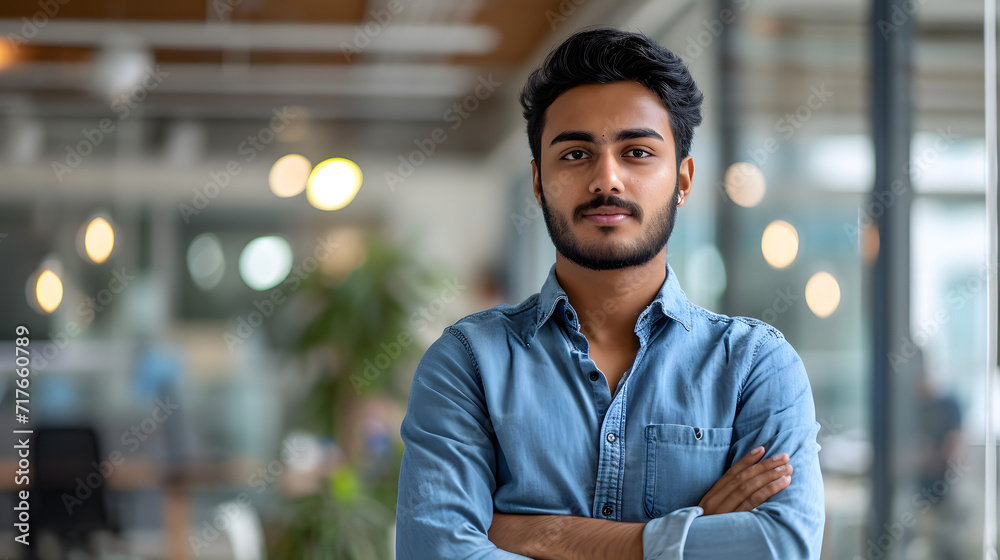 A picture of a young, accomplished Indian man who works as a programmer ...