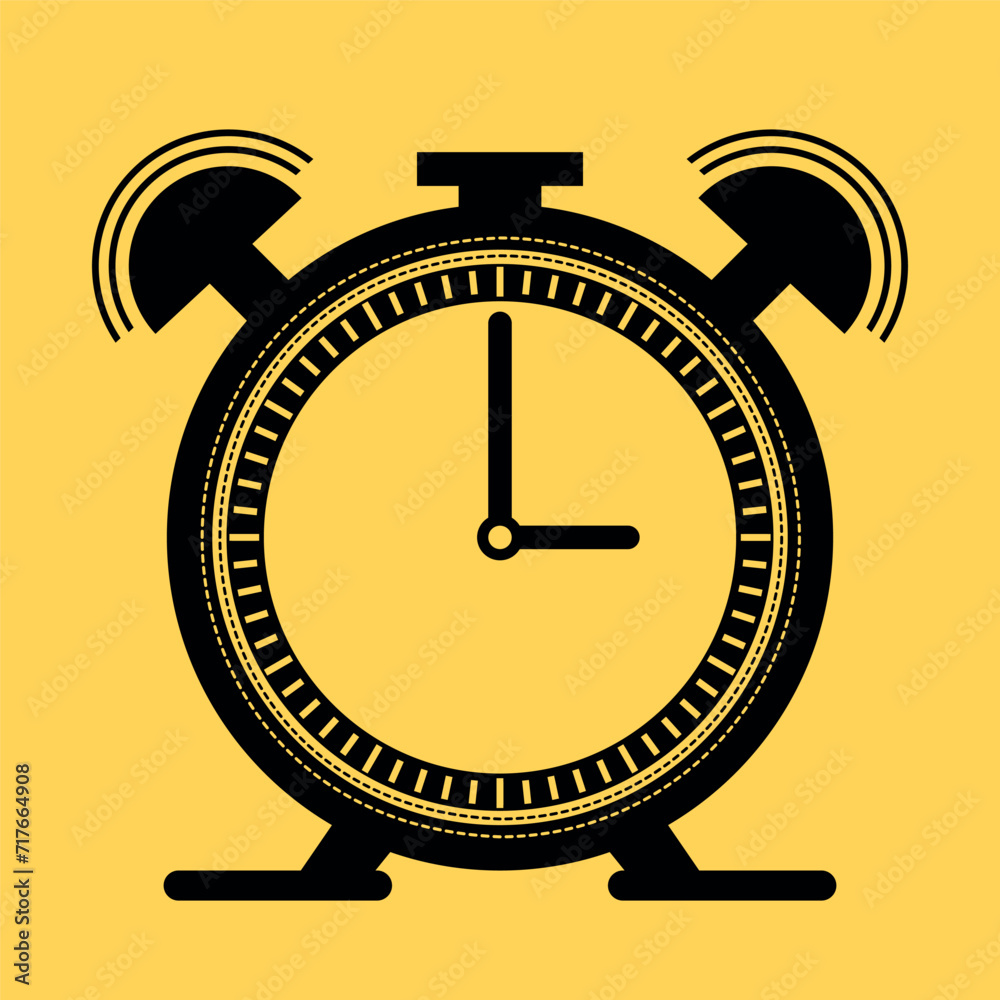 Clock logo for any kind of graphic work. Clock icon in flat style ...