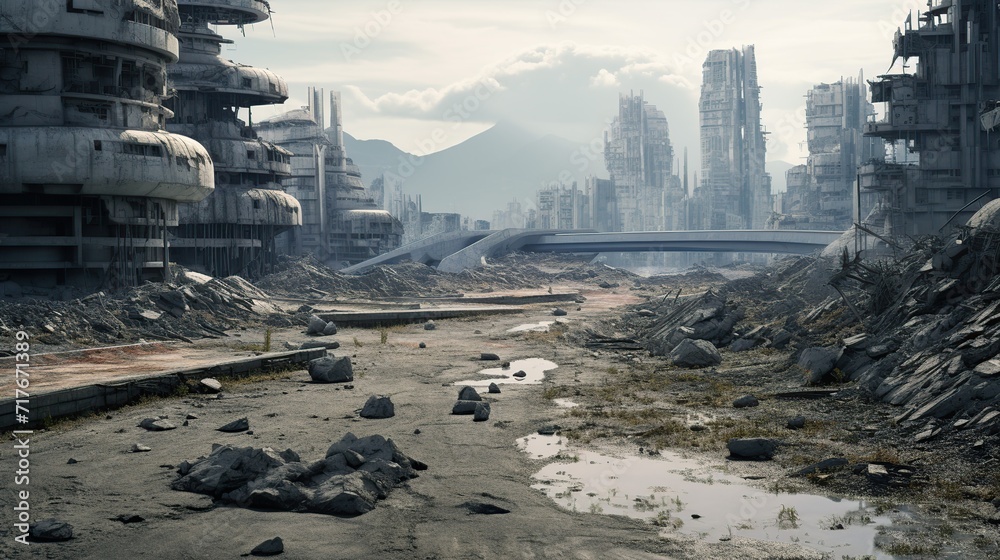 Future City 3d render. science fiction art using AI, featuring ...