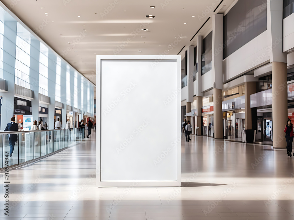 public shopping centre mall or business centre high big advertisement ...