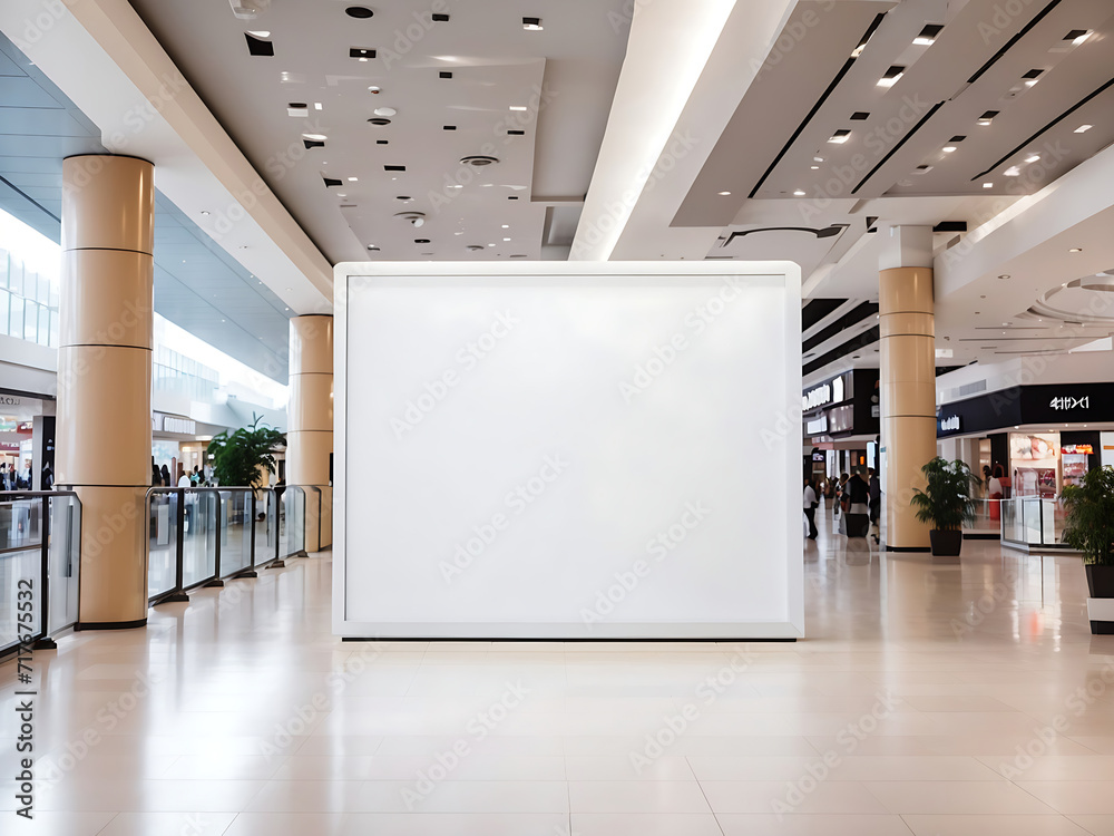 public shopping centre mall or business centre high big advertisement ...