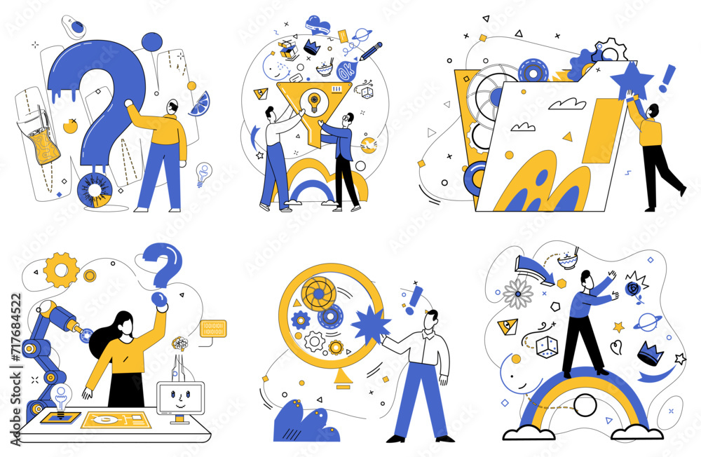 Service innovation vector illustration. Planning is roadmap guiding ...