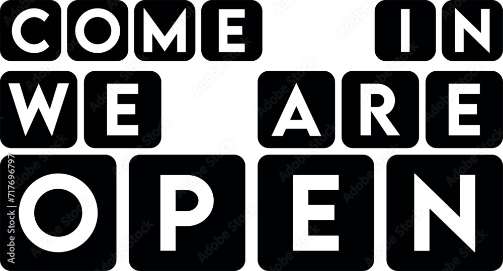 We Are OPEN vector design, A dynamic and vibrant stock image ...