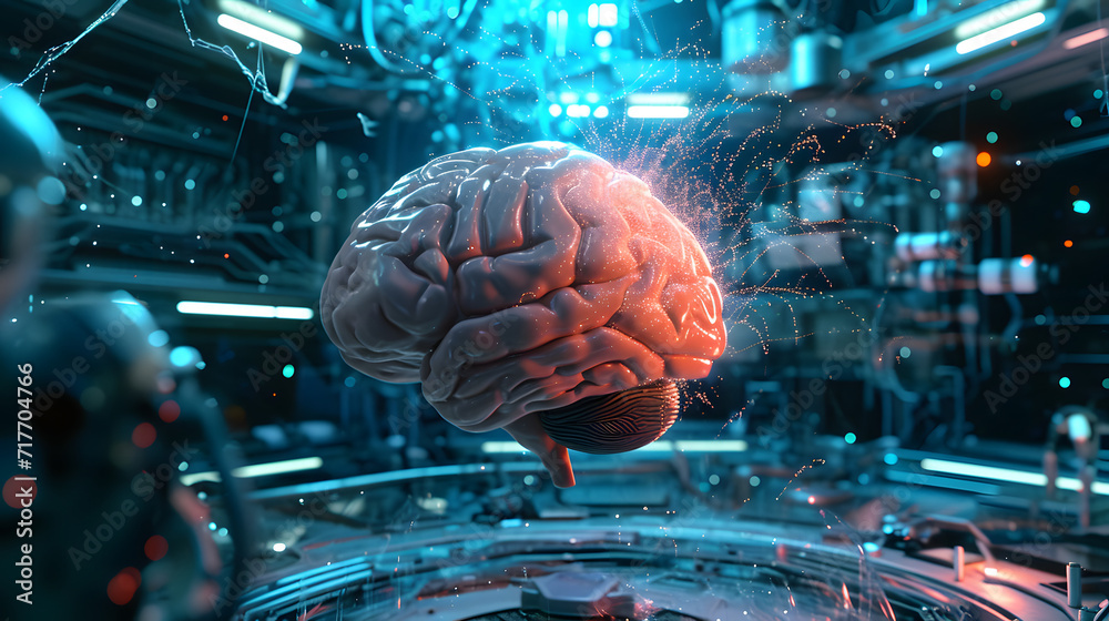 Giant human brain as a supercomputer server with neural network ...