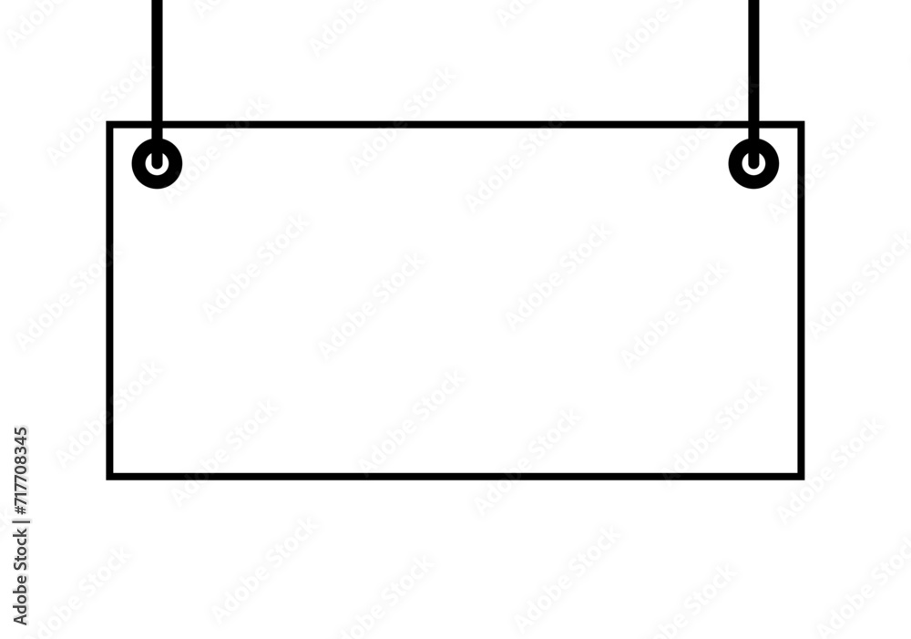Icono de cartel vacío y colgado. Stock Vector | Adobe Stock
