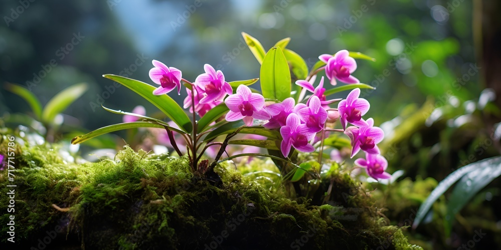 Orchid in the rainforest contributing to a healthy ecosystem , orchid ...