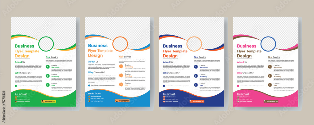Moden business flyer Template vector design for Brochure, Annual Report ...