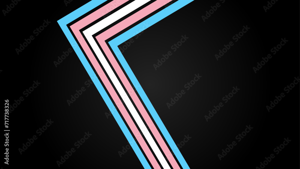 Transgender Flag Wave Background. Trans Pride Flag Illustration ...