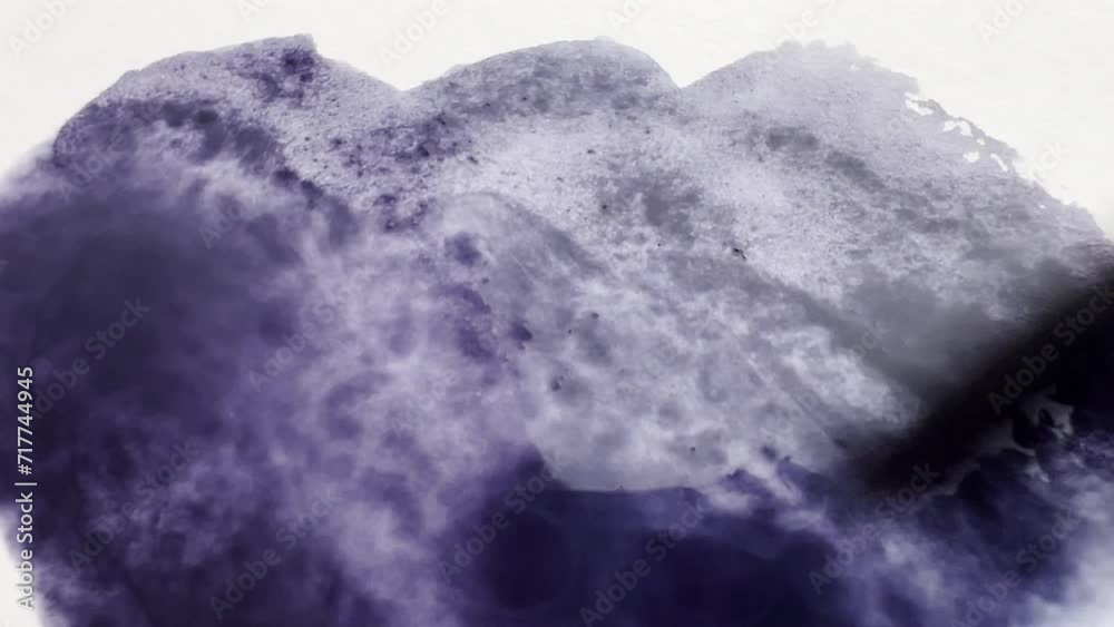 Vidéo Stock Close-up adding water to watercolor stain to make beautiful ...