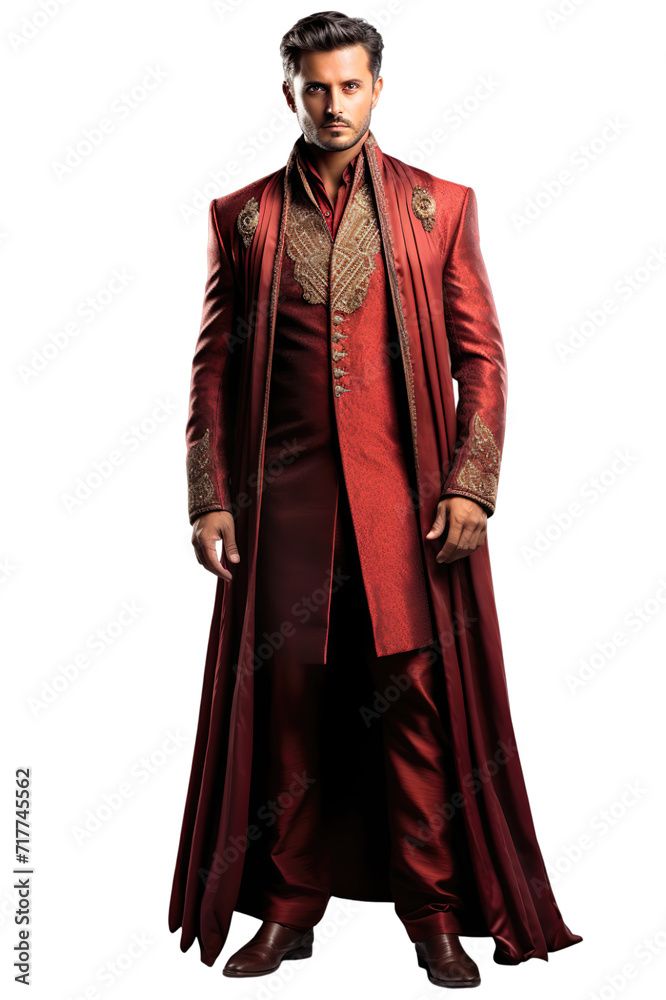 Full length view of Indian Men in Sherwani: A formal outfit for men ...