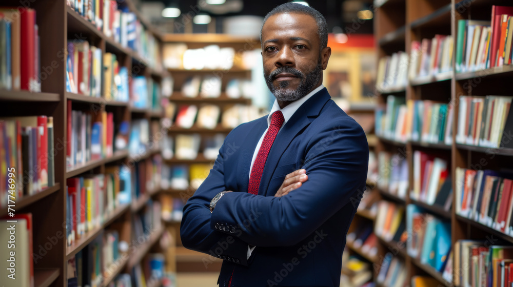 distinguished looking middle-aged man with salt and pepper hair ...