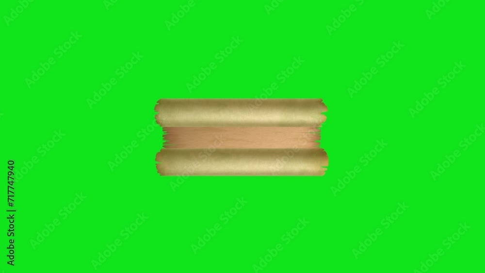 Old vintage vertical curled brown color letter. Paper scroll or ...