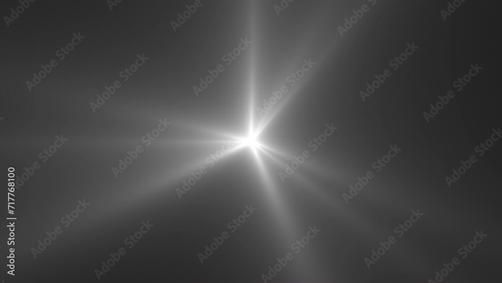 Looped animation of natural spot lights glow rays lights optical lens ...