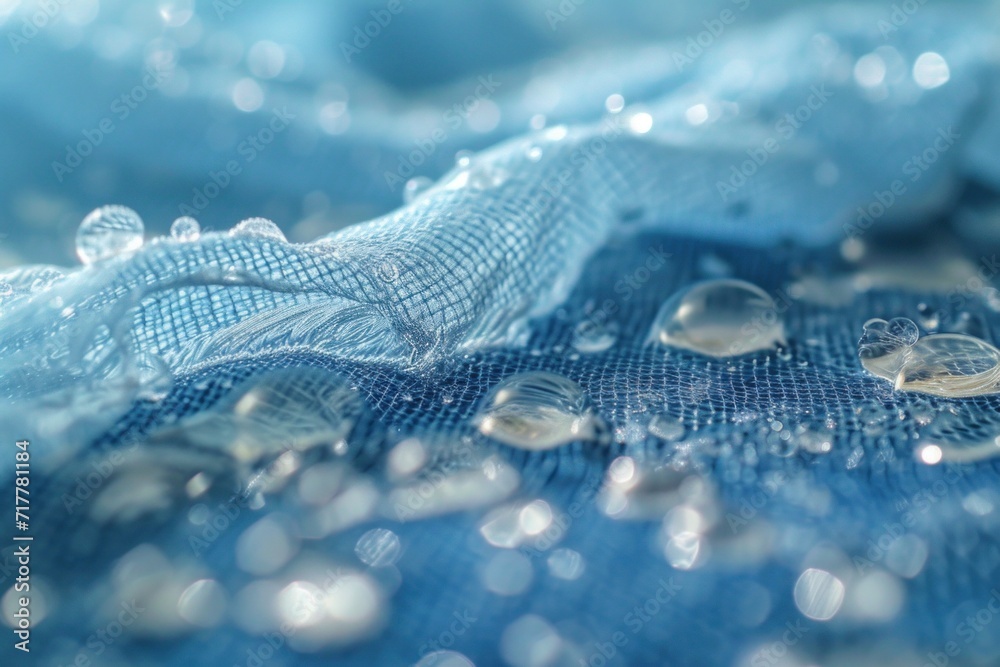 technical macro illustration realistic fabric underwater detergent ...