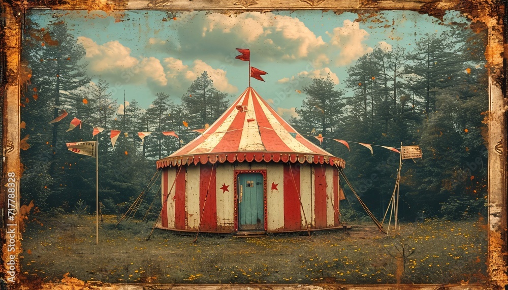 Fairy Tale Circus: A Vintage Carnival Tent with a Red and White Star ...