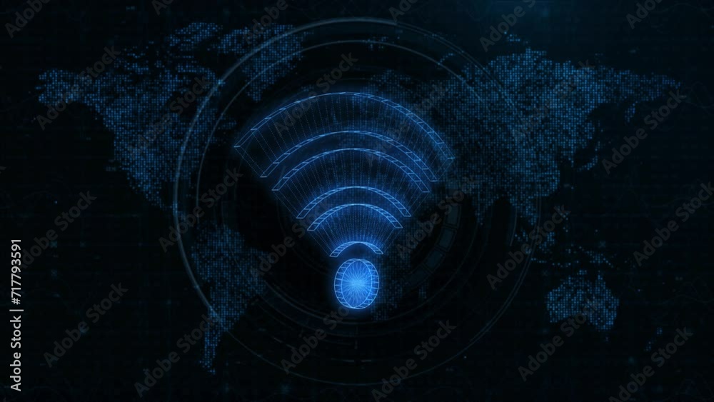 Global WiFi Network: Futuristic Digital Connection Concept with World ...