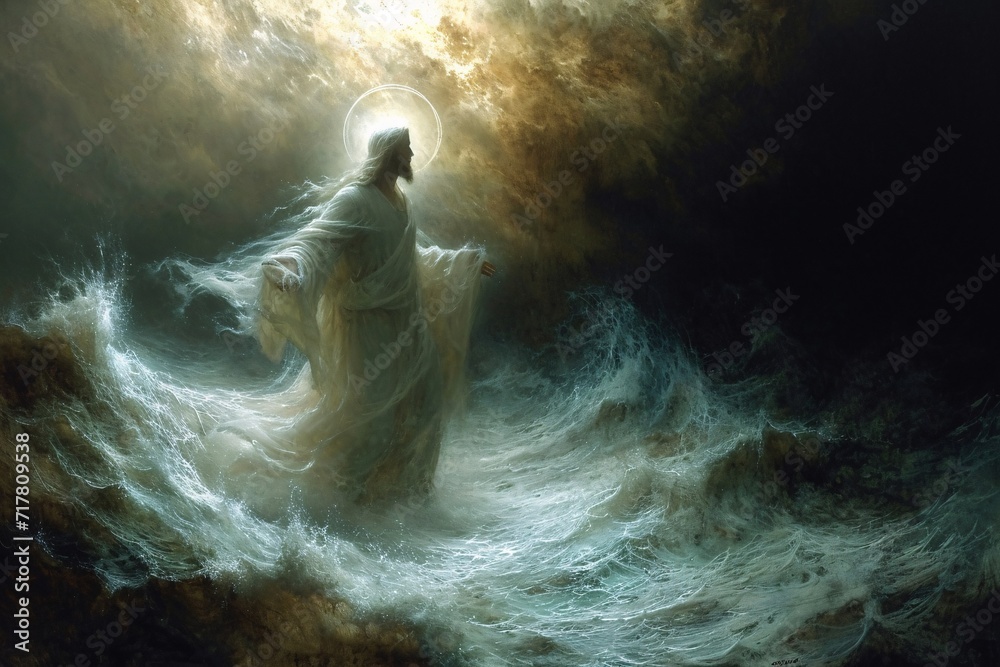 Jesus in the Ocean: A Surreal Portrayal of the Savior Generative AI ...