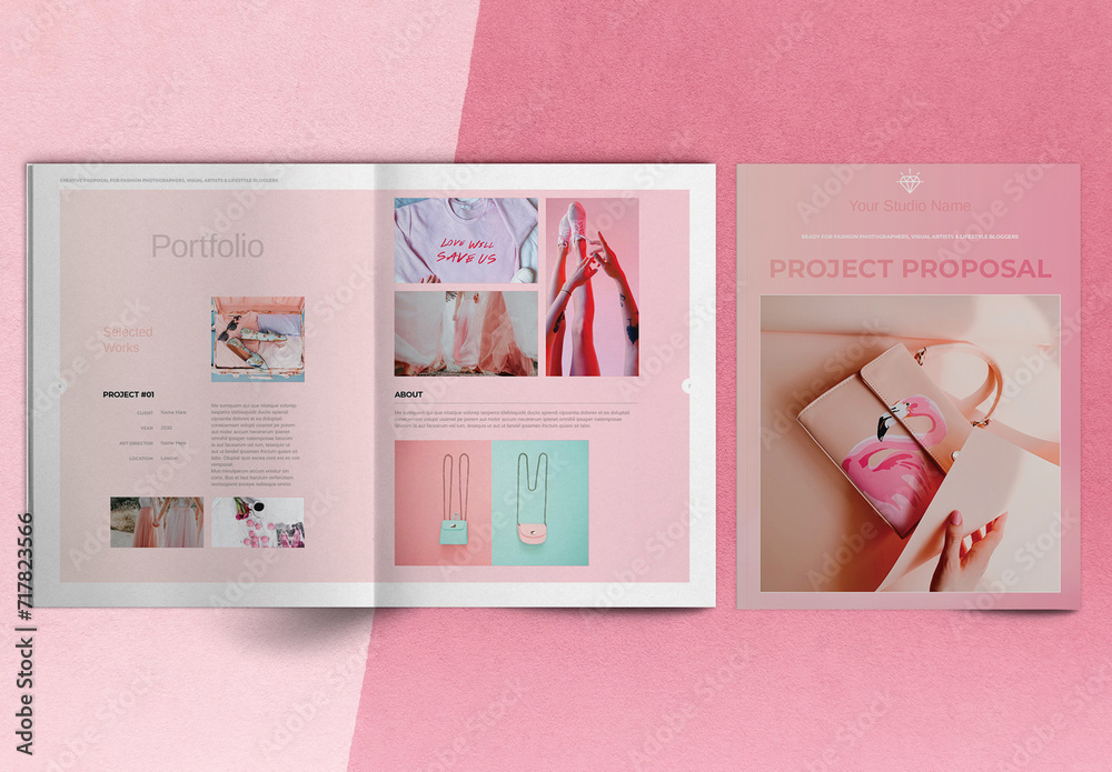 Fashion Project Proposal Brochure Layout Stock Template | Adobe Stock