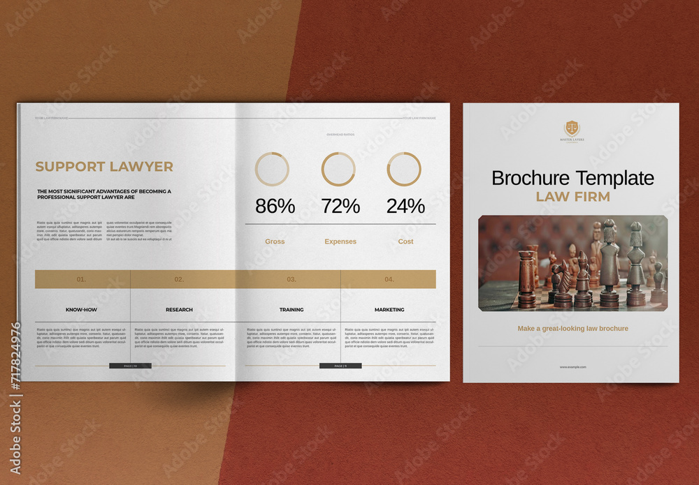 Attorney Law Proposal Brochure Layout Stock Template | Adobe Stock