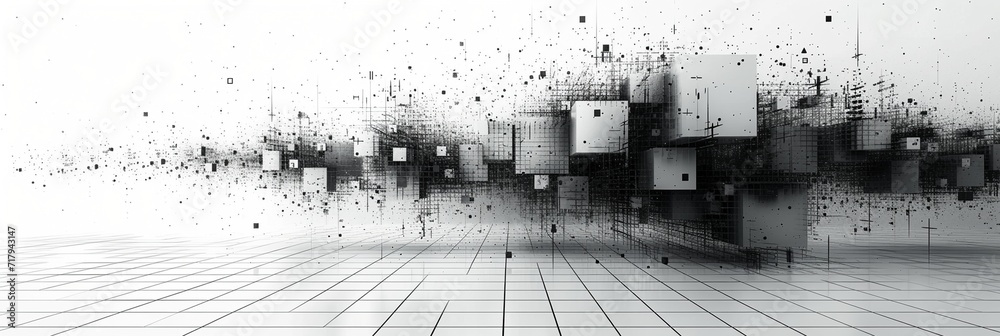 "Exploding Pixels" emerges as a contemporary masterpiece, employing ...