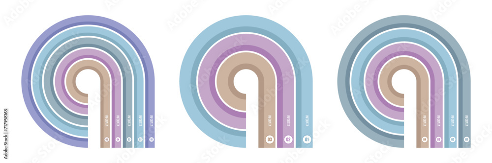 Radial bars infographic chart design. Modern info-graphic templates set ...