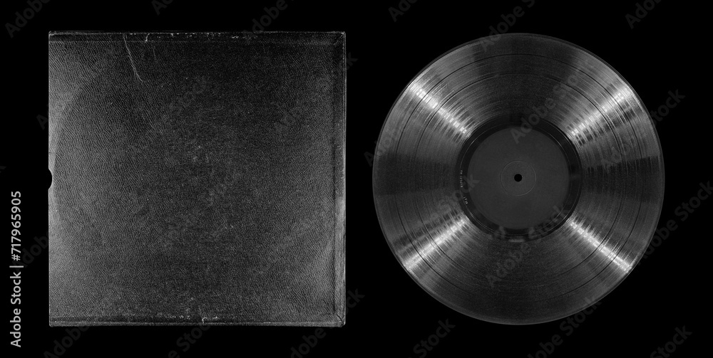 Vinyl Record Album EP Cover Texture Mockup. Realistic paper overlay ...